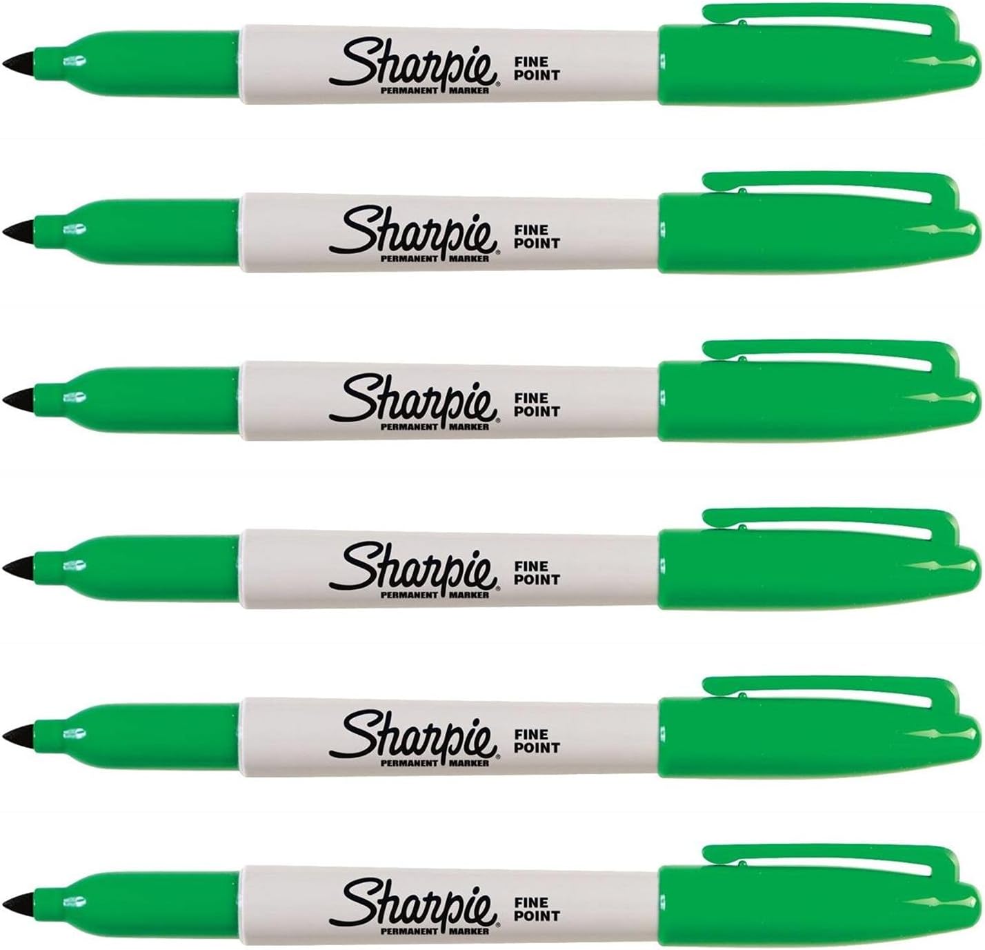 Nataraj 12 x Green Permanent Marker Pens 2.5mm Chisel Tip Not Erasable ...