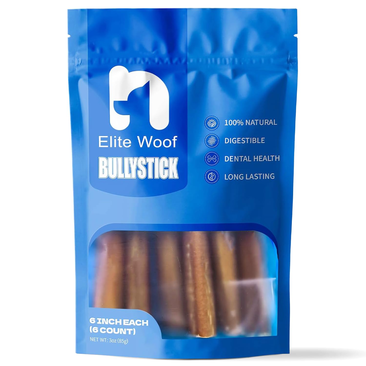 Amazon.com: Elite Woof Bully Sticks for Dogs Puppies - 6 Inch Standard ...