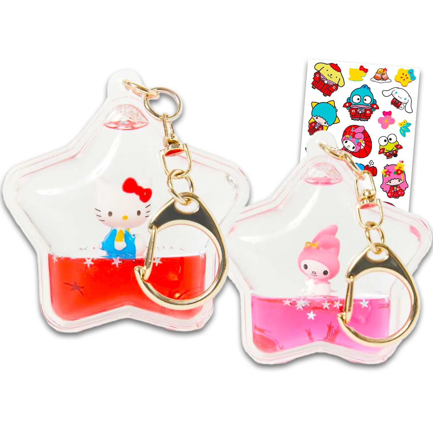 Amazon.com: Hello Kitty Tsunameez Keychains Star Series Bundle - 2 Pack ...