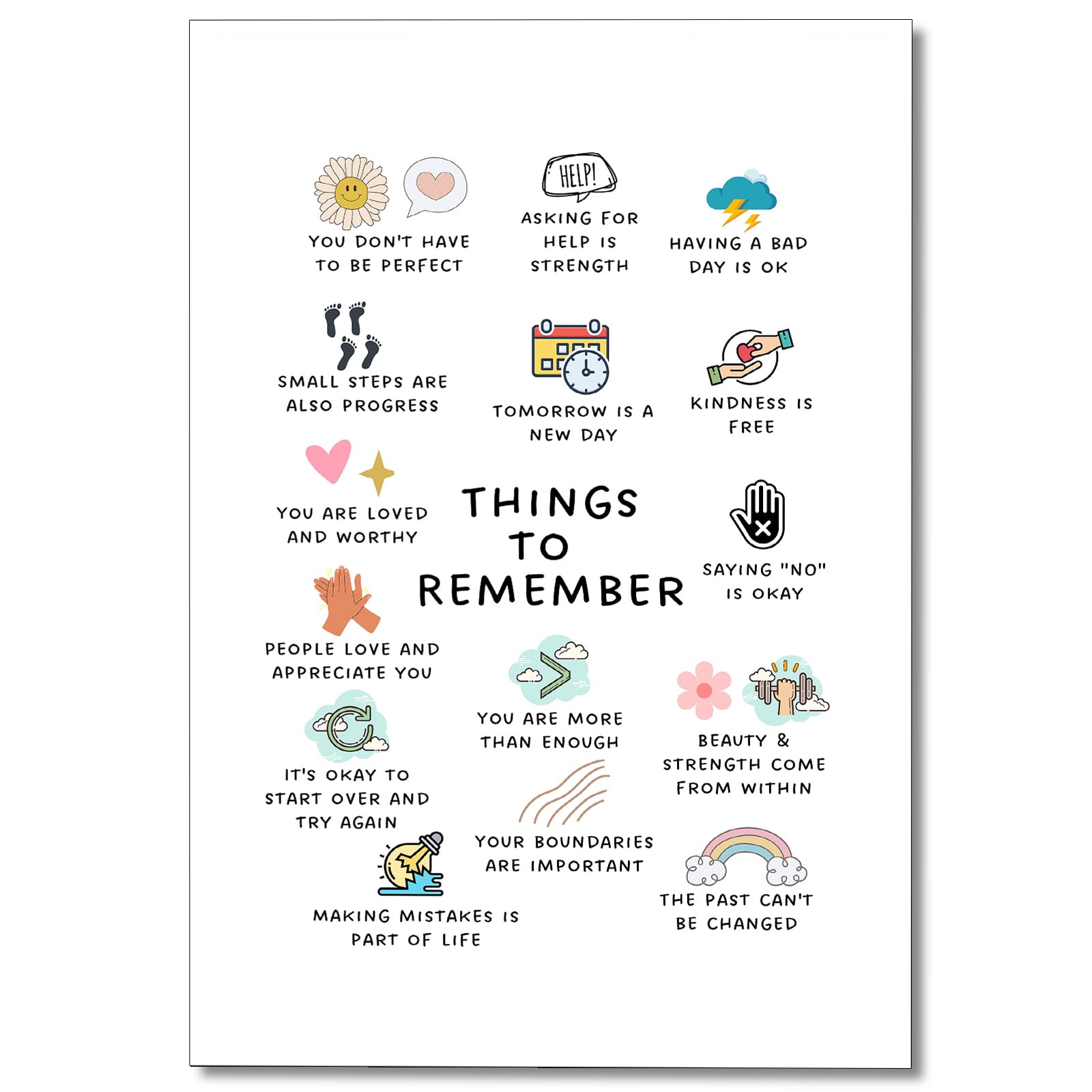 Snapklik.com : Xbsifyiooa Things To Remember Mental Health Wall Art, The Healing Web Poster ...