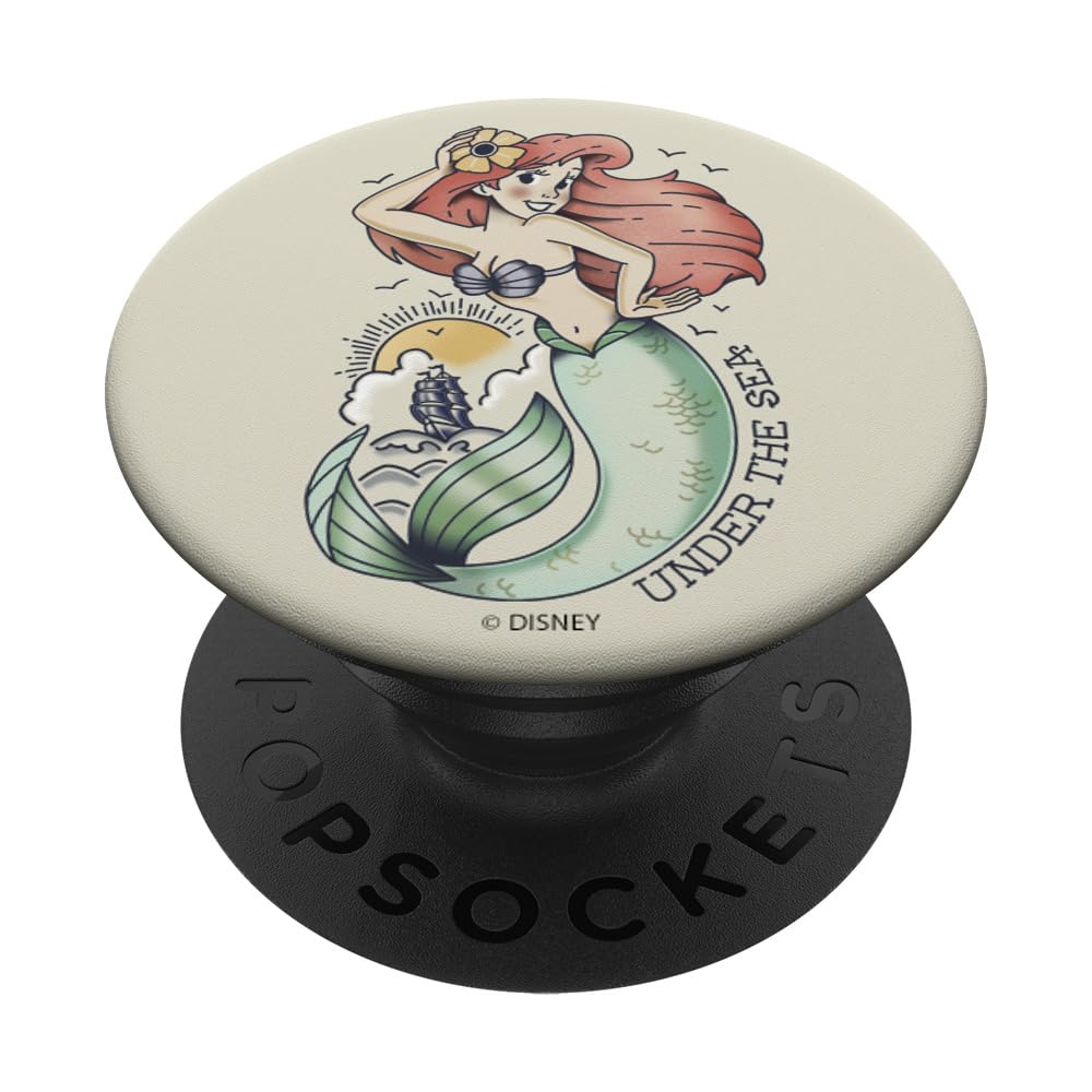 Amazon.com: Disney Little Mermaid Ariel Under The Sea Tattoo PopSockets ...