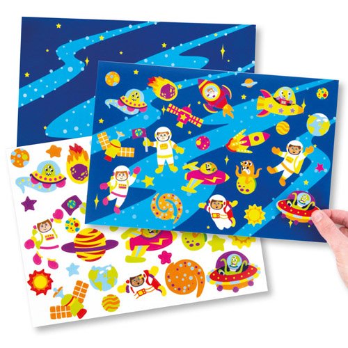 Baker Ross Solar System Sticker Scenes Pack Of 4 Children | Desertcart ...