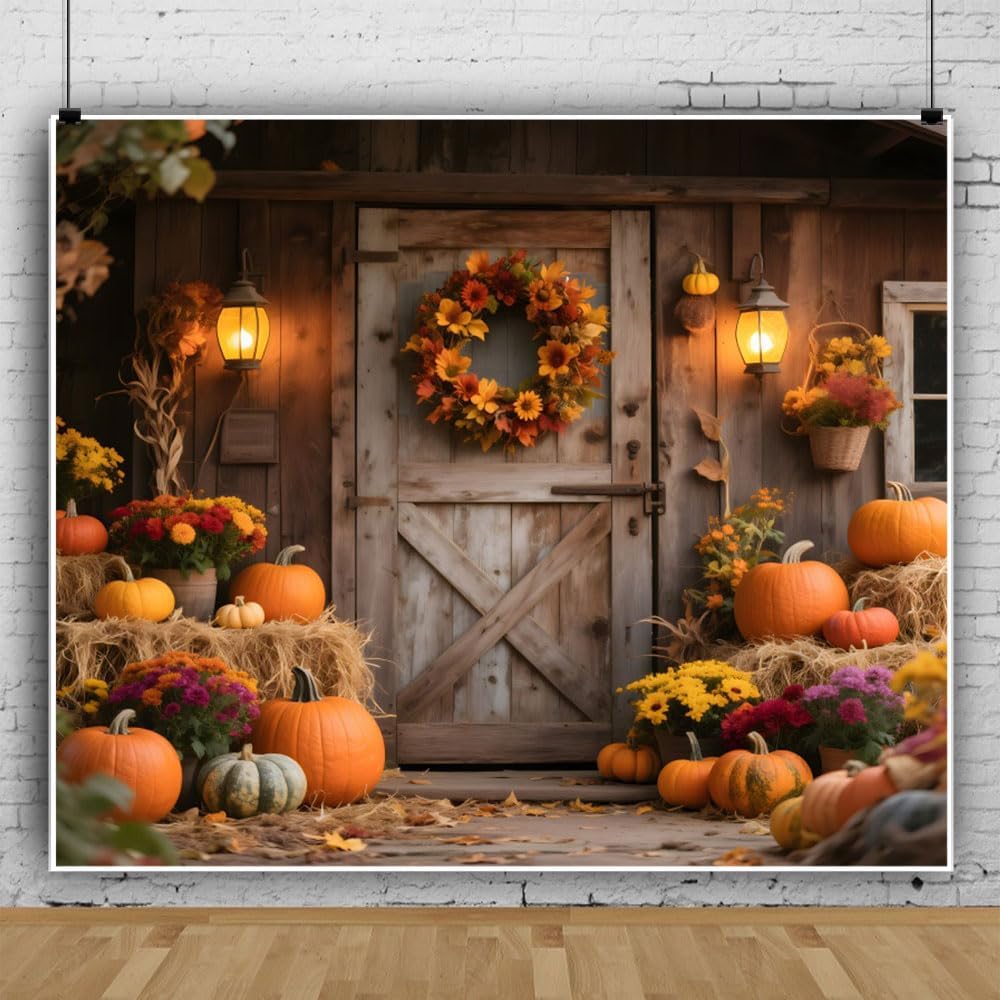 Amazon.com : 10x8ft Fall Backdrops for Photography Glitter Rustic ...