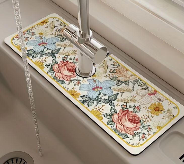 Amazon.com: YLBUH Fantasy Style Faucet Draining Mat, Self Absorbent ...