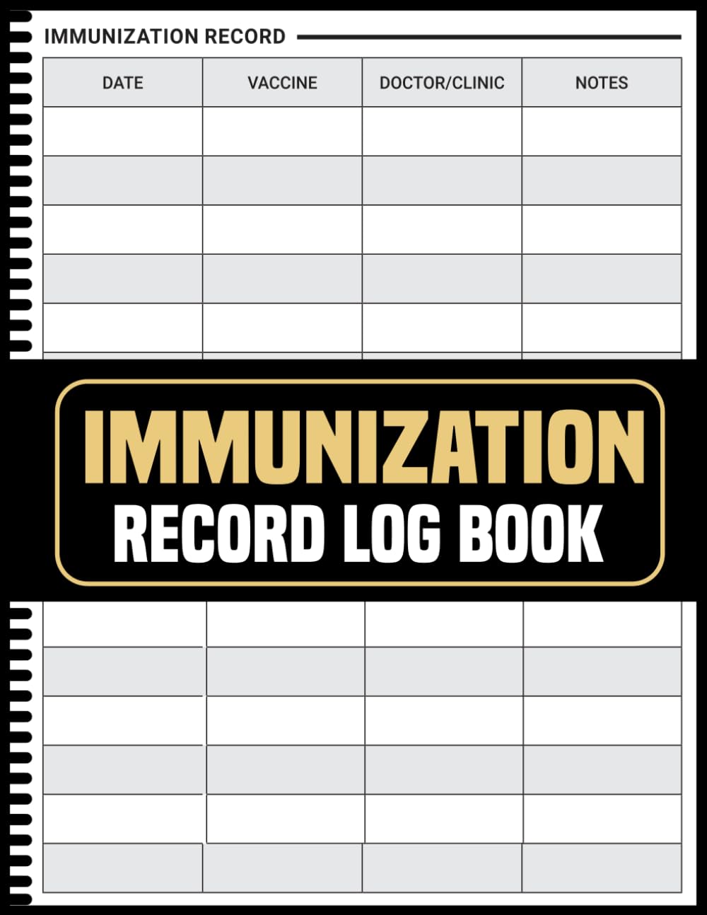 Immunization Record Log Book: Organized Keep Track of Your Vaccination ...