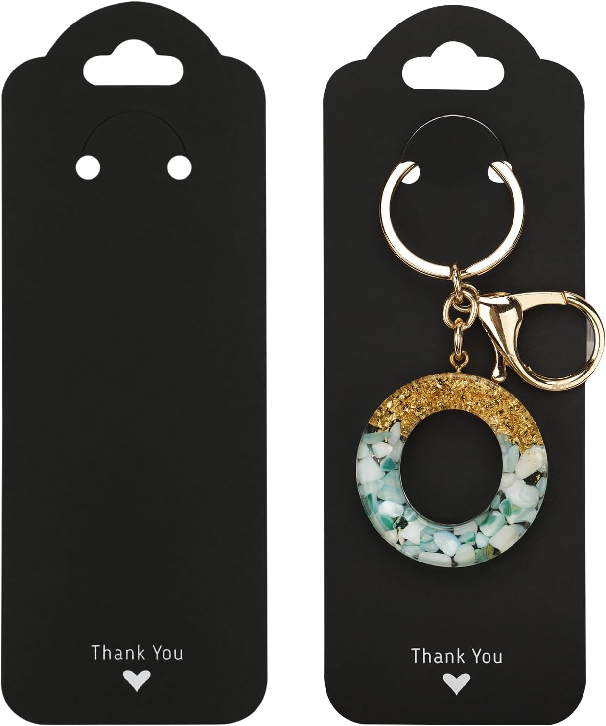 Amazon.com: Anwyll Keychain Display Cards, 100 Pcs Black Keychain ...