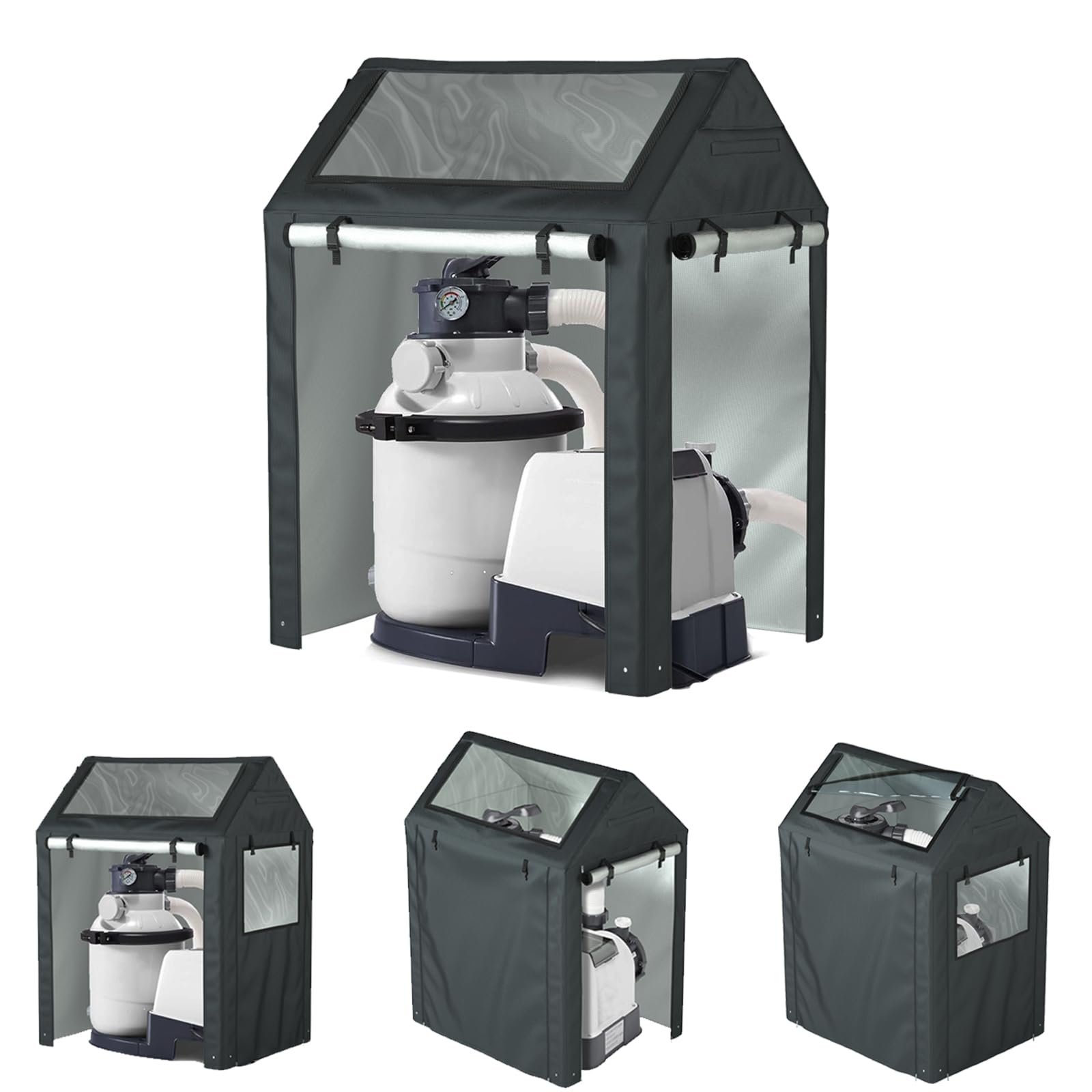 Amazon.com: XCZ sand filter pump cover, full cover with bracket ...