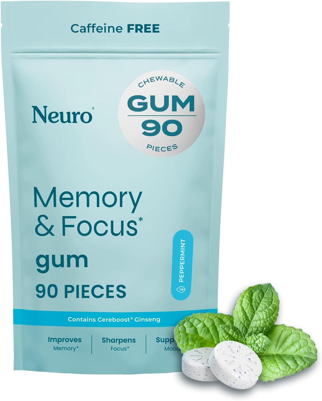 Amazon.com: Neuro Memory & Focus Gum - Nootropic Gum with Vitamin B12 ...