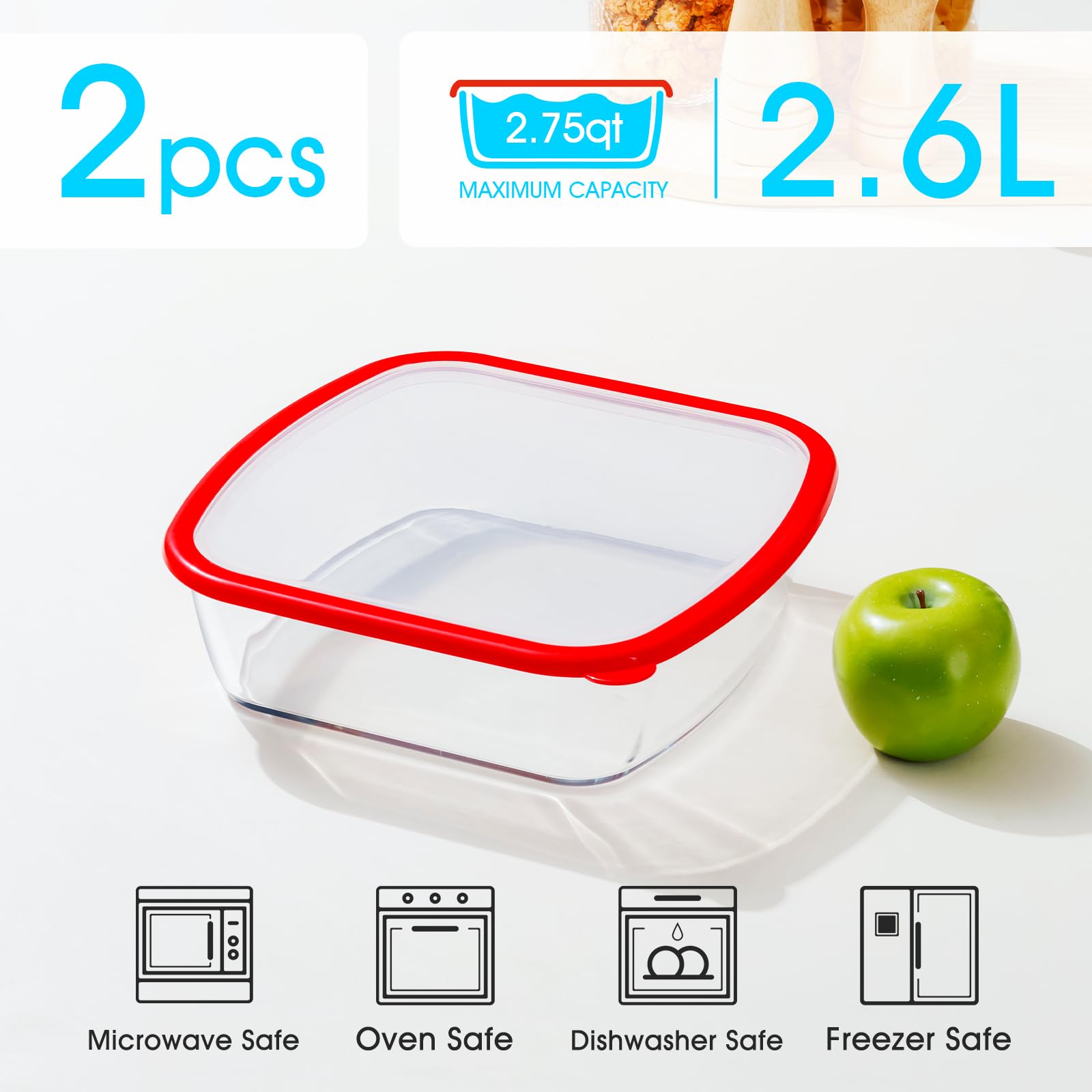 Snapklik.com : NUTRIUPS 9 X 9 Square Glass Baking Dish