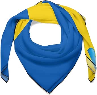 Ukraine Flag of Ukrainian Women Scarf Square Silk, Head Scarf Neck ...