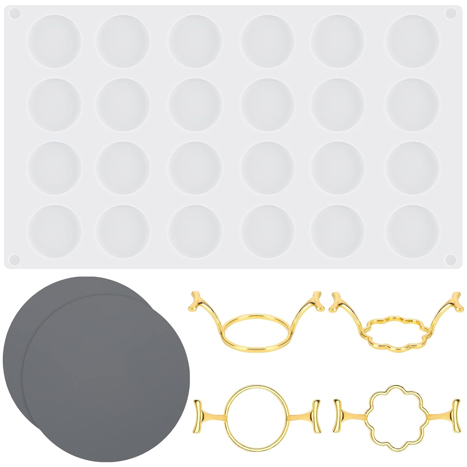 Amazon.com: 7 Pieces Wax Seal Molds Include 4 Round and Flower Shaped Metal Wax Seal Mold 2 Wax ...