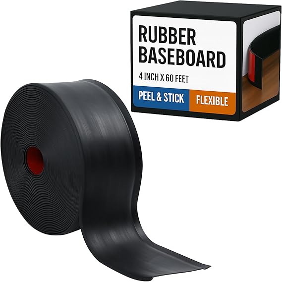 Amazon.com: Houseables Rubber Baseboard, Baseboard Trim, Rubber Molding ...
