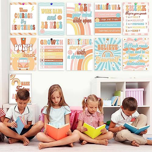 Snapklik.com : ZOIIWA 12 Retro Groovy Classroom Decorations Posters ...
