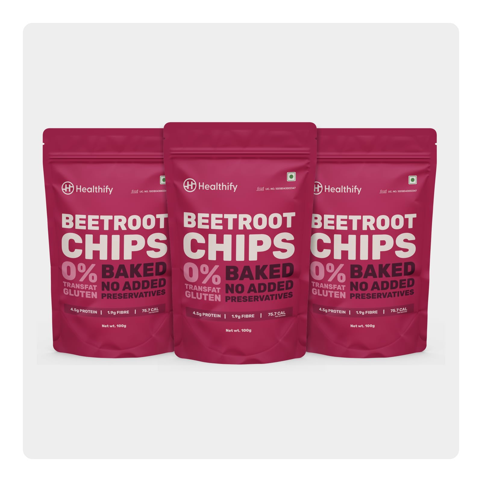HealthifyMe Beetroot Chips 100g - Delicious, crispy, and nutritious ...