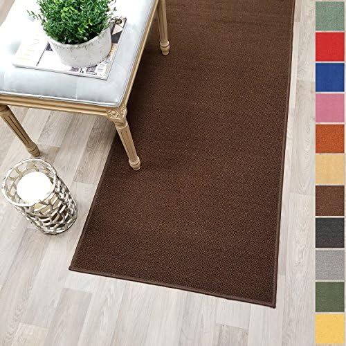 Amazon.com: Home Queen Solid Color Custom Size Runner Area Rug Beige, 2 ...