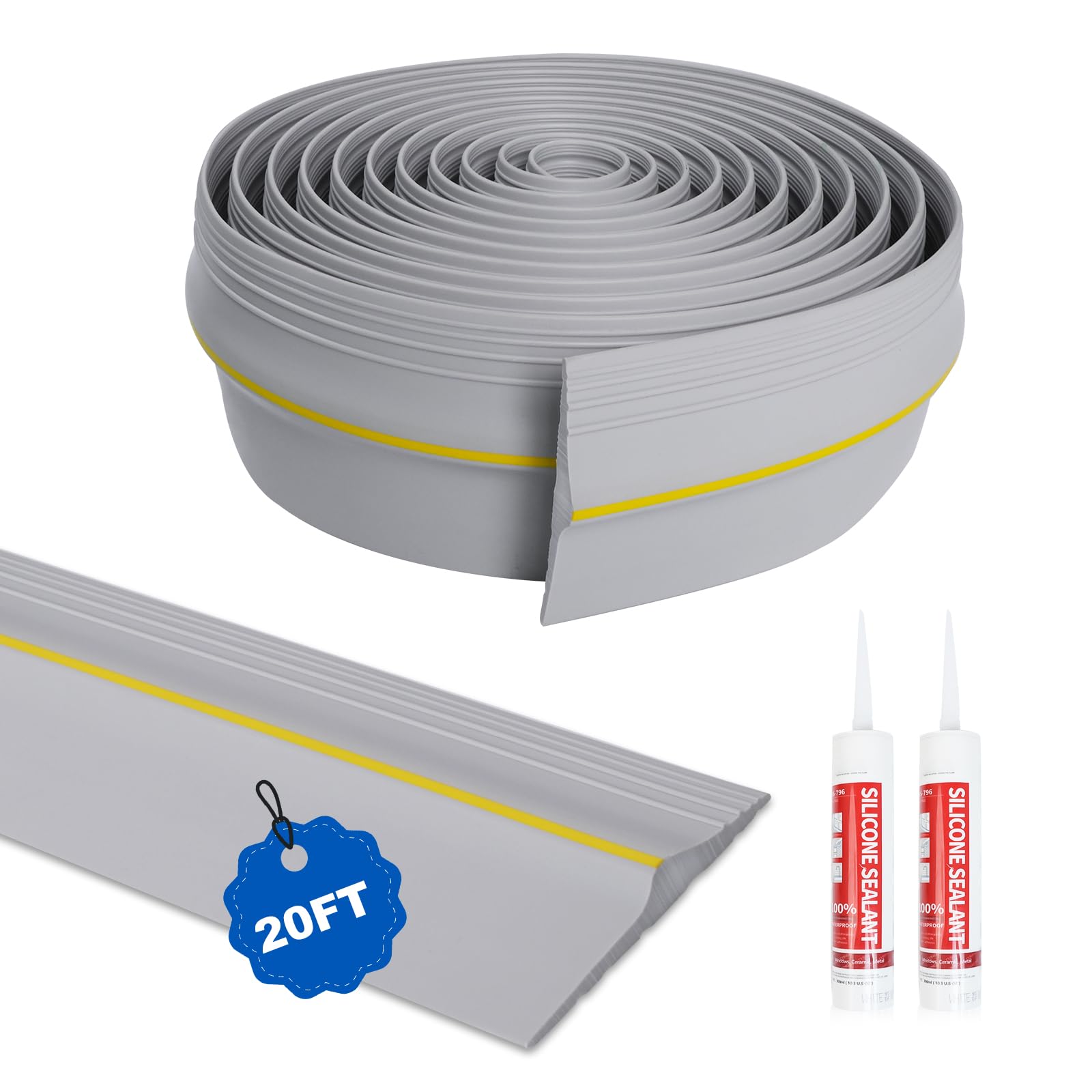 Snapklik.com : DGSL Universal Garage Threshold Seal Strip