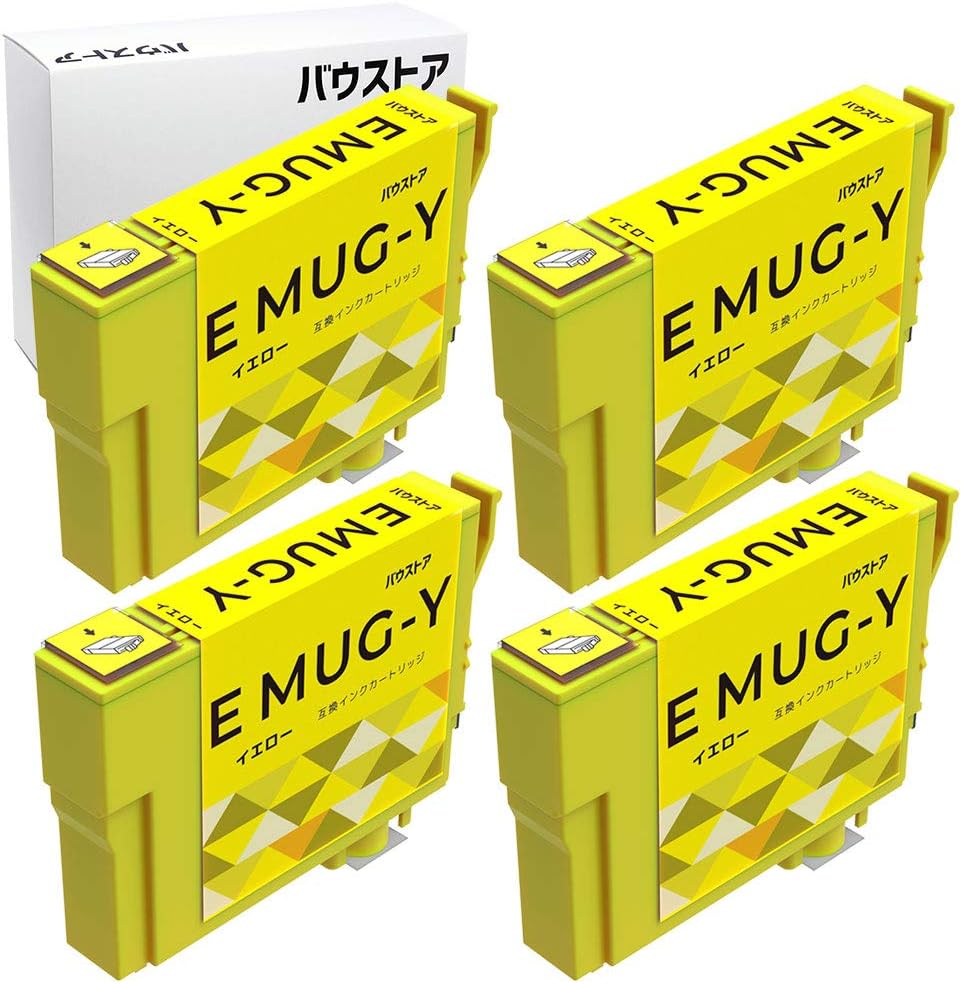 Amazon.co.jp: EPSON エプソン MUG-4CL と互換性のあるインクカートリッジ 4個セット 【バウストア】 : パソコン・周辺機器