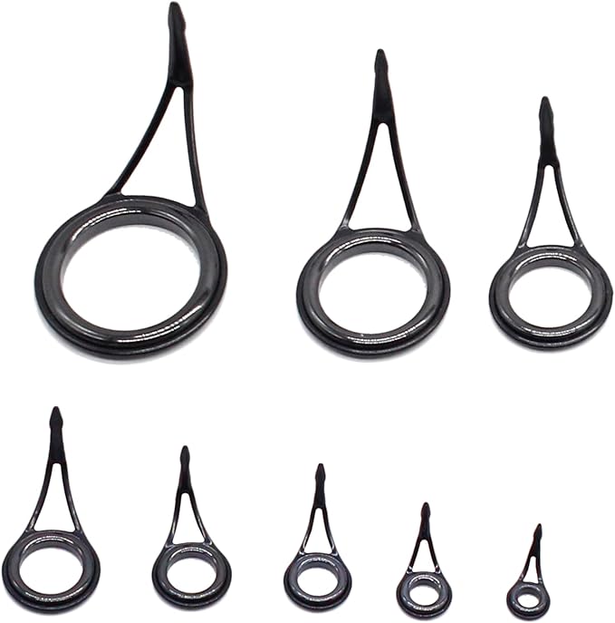Amazon.com : Generic 8pcs Fishing Rod Guides Sets Tip Repair Kit Pole ...