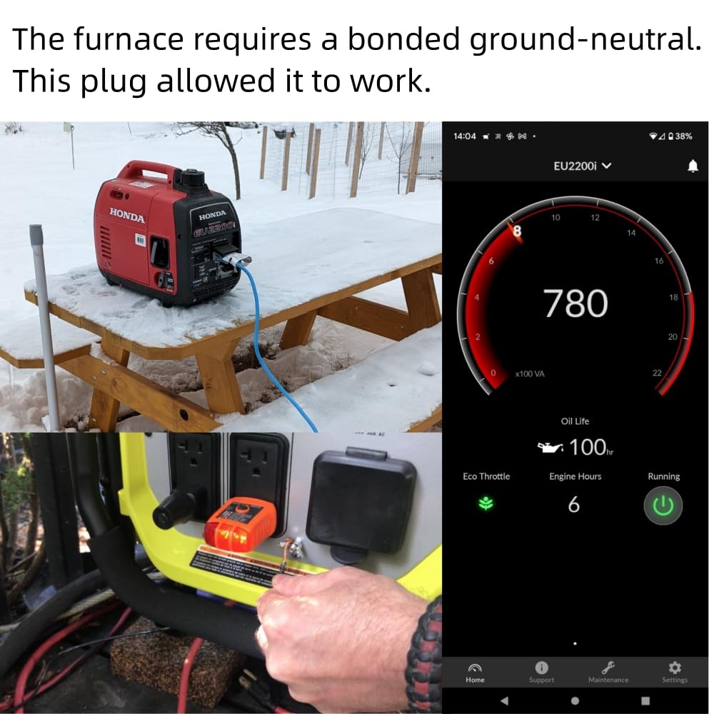 Snapklik.com : Ground Neutral Bonding Plug For Portable Inverter ...