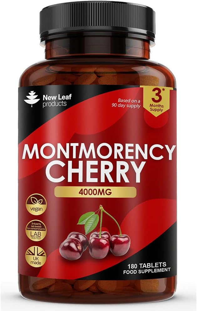 Montmorency Cherry 4000mg - 180 Tablets High Strength Concentrate ...