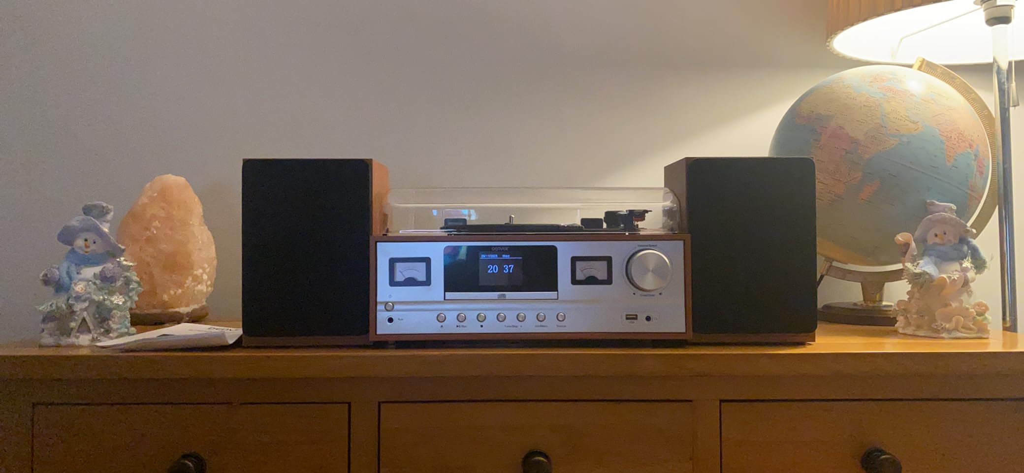 Denver MRD-105 VN2 7-in-1 Record Player Hi-Fi System With 2.4-inch ...