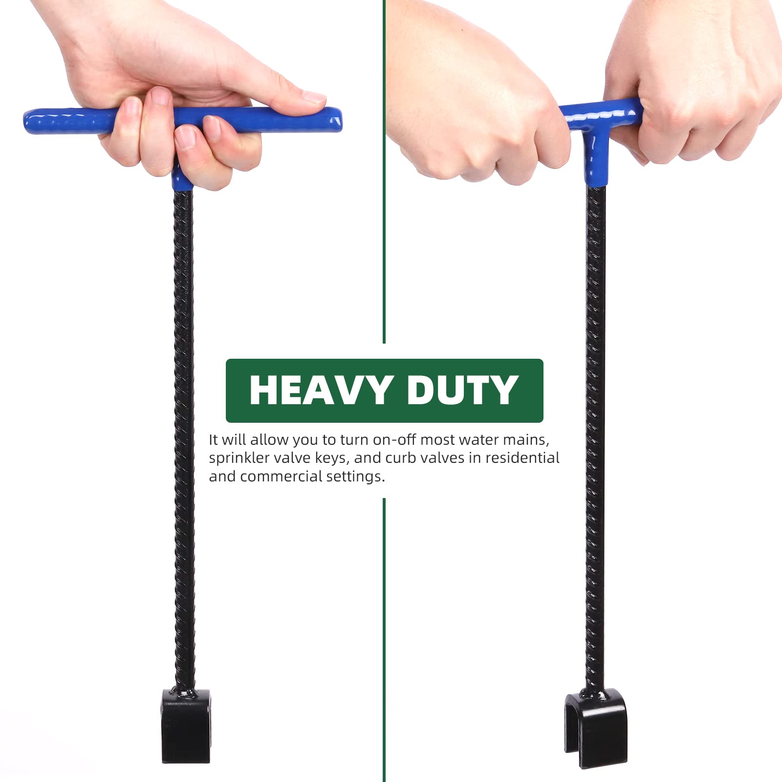 Keadic 2Pcs 16″ Water Meter Key Kit Includes 4 Way Triangle Square ...