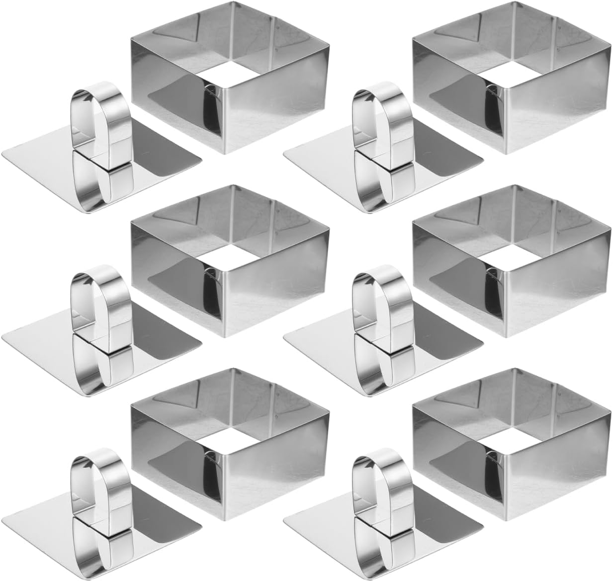 Amazon.com: Amosfun 6 Set Square Cake Mold Pastry Baking Forms ...