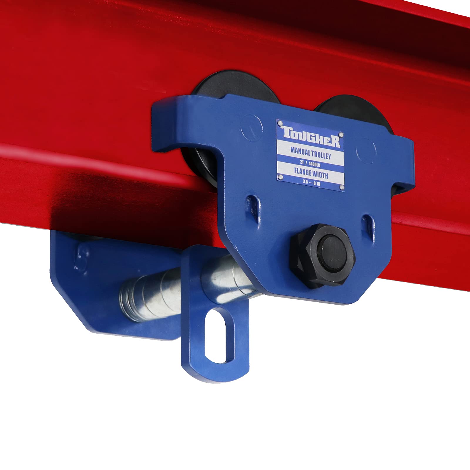 Buy TOUGHER Dual Wheels Beam Trolley 2 Ton Heavy Duty 4400LBS Capacity ...