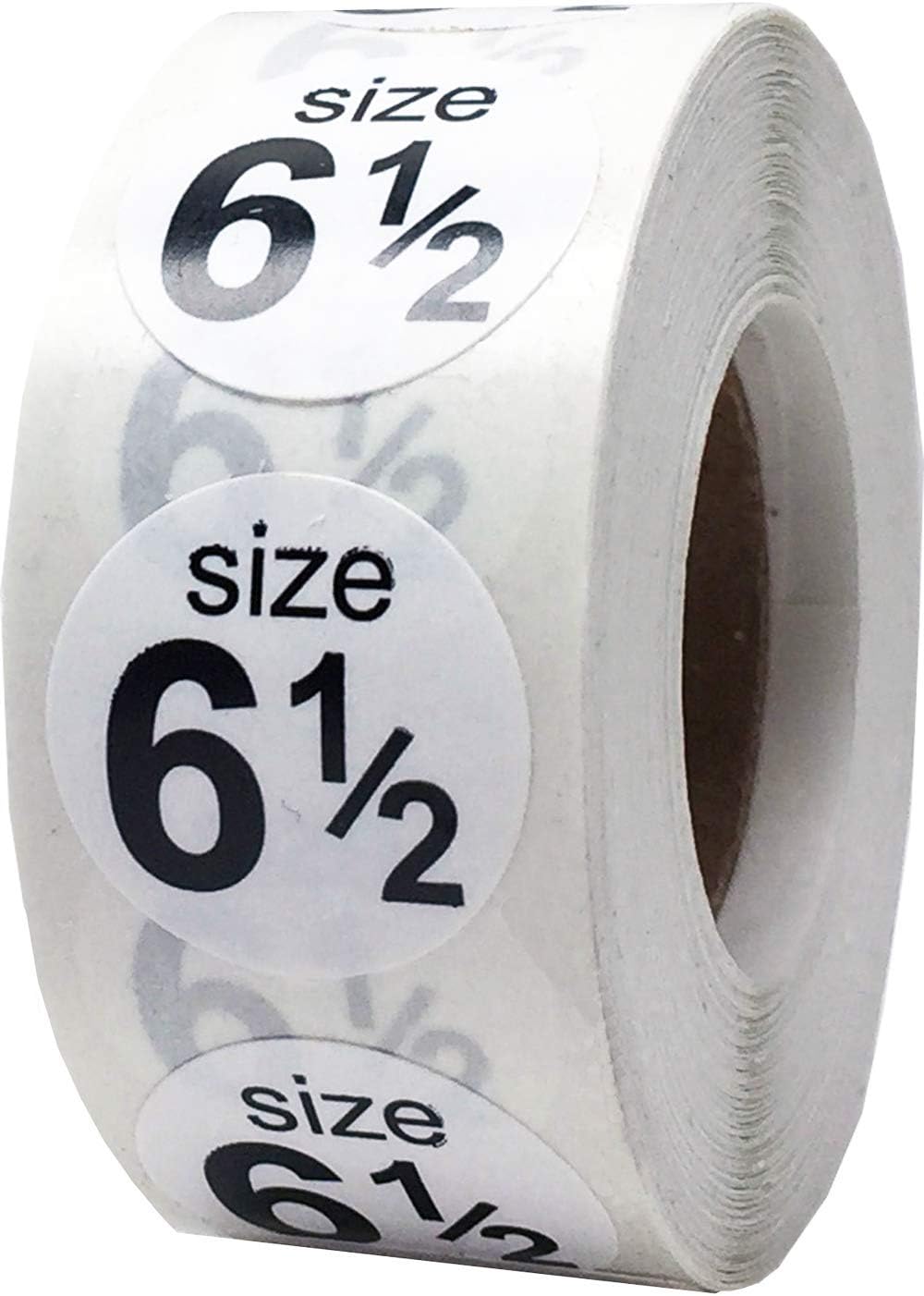 Amazon.com : Shoe Size 6 1/2 White Stickers - 3/4 Inch Round, 500 Semi ...