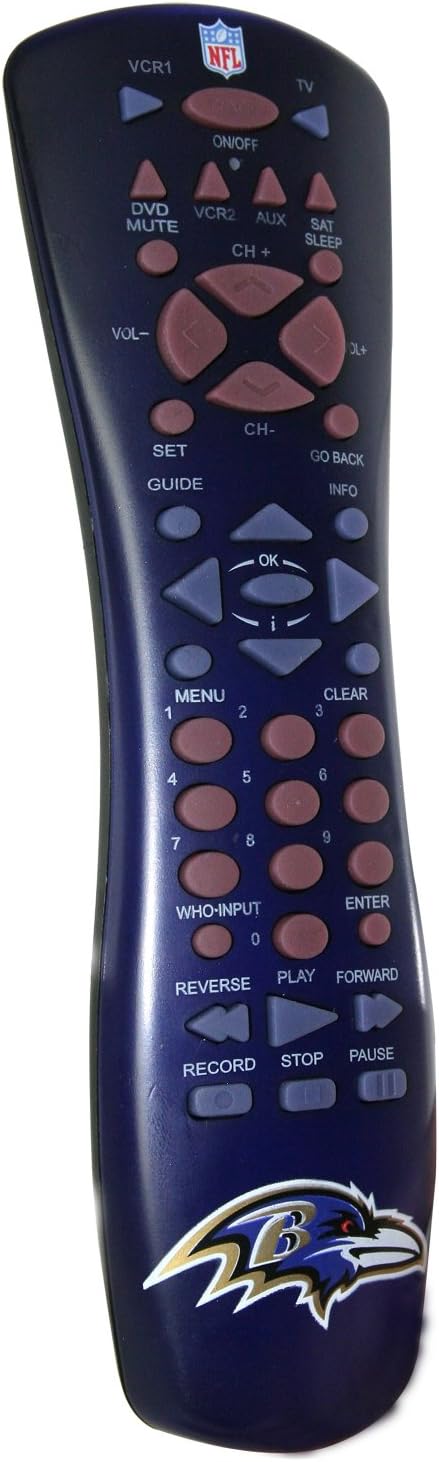 Amazon.com: iHip NFRC01BAR NFL Baltimore Ravens Universal TV Remote ...