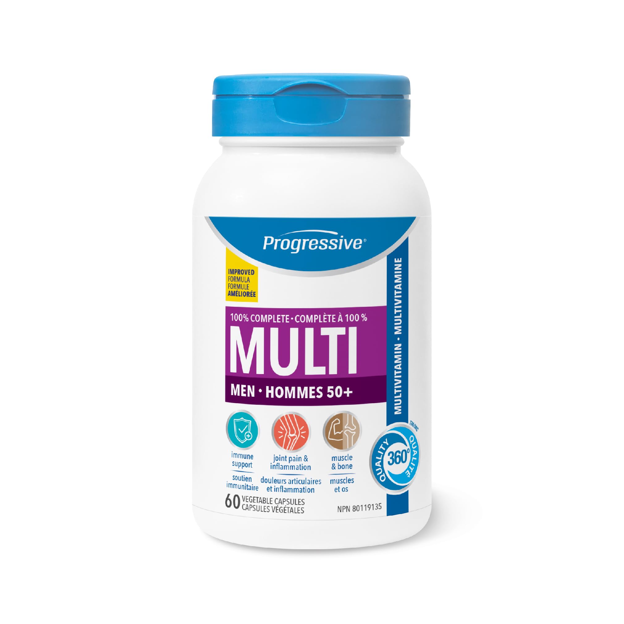 Progressive Multivitamin for Men 50+ 60 Count, With Maca & Turmeric ...