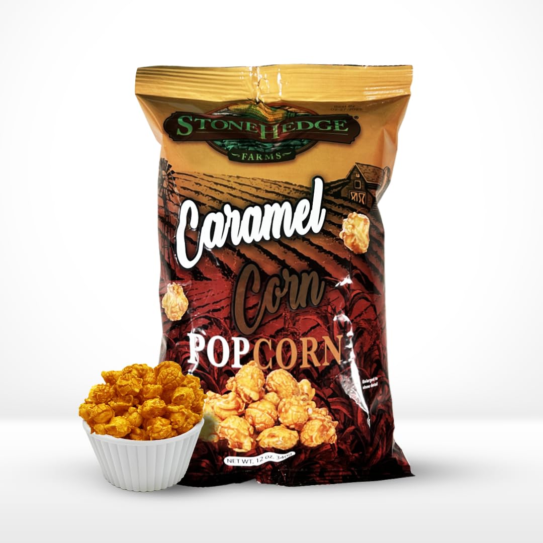 Amazon.com: Stonehedge Farms Caramel Flavored Popcorn - 12 oz Bag ...