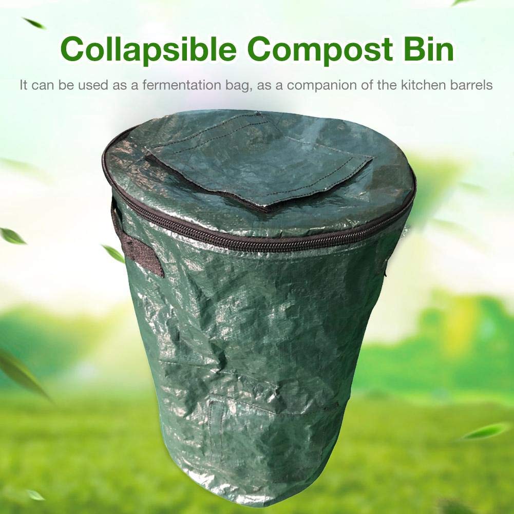 Snapklik.com : Korvre Compost Bin,Yard Waste Bag, Reusable Heavy Duty ...