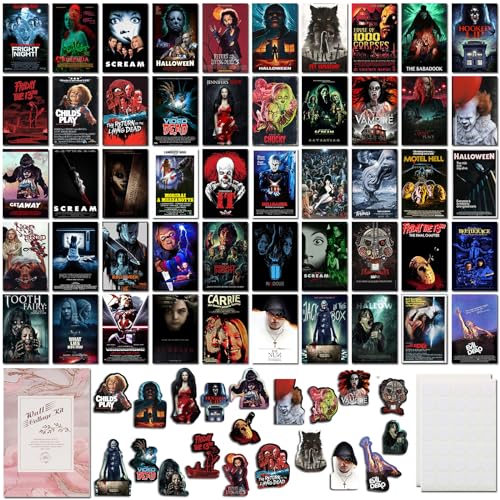 70Pcs Vintage Classic Horror Movie Wall Collage kit - Want It All