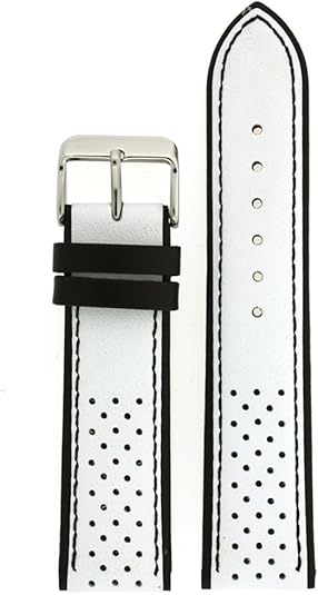 Amazon.com: Tech Swiss Watch Band Sport Design White Black Genuine ...