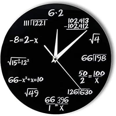 Math Wall Clock, Acrylic Creative Modern Silent Unique Design ...