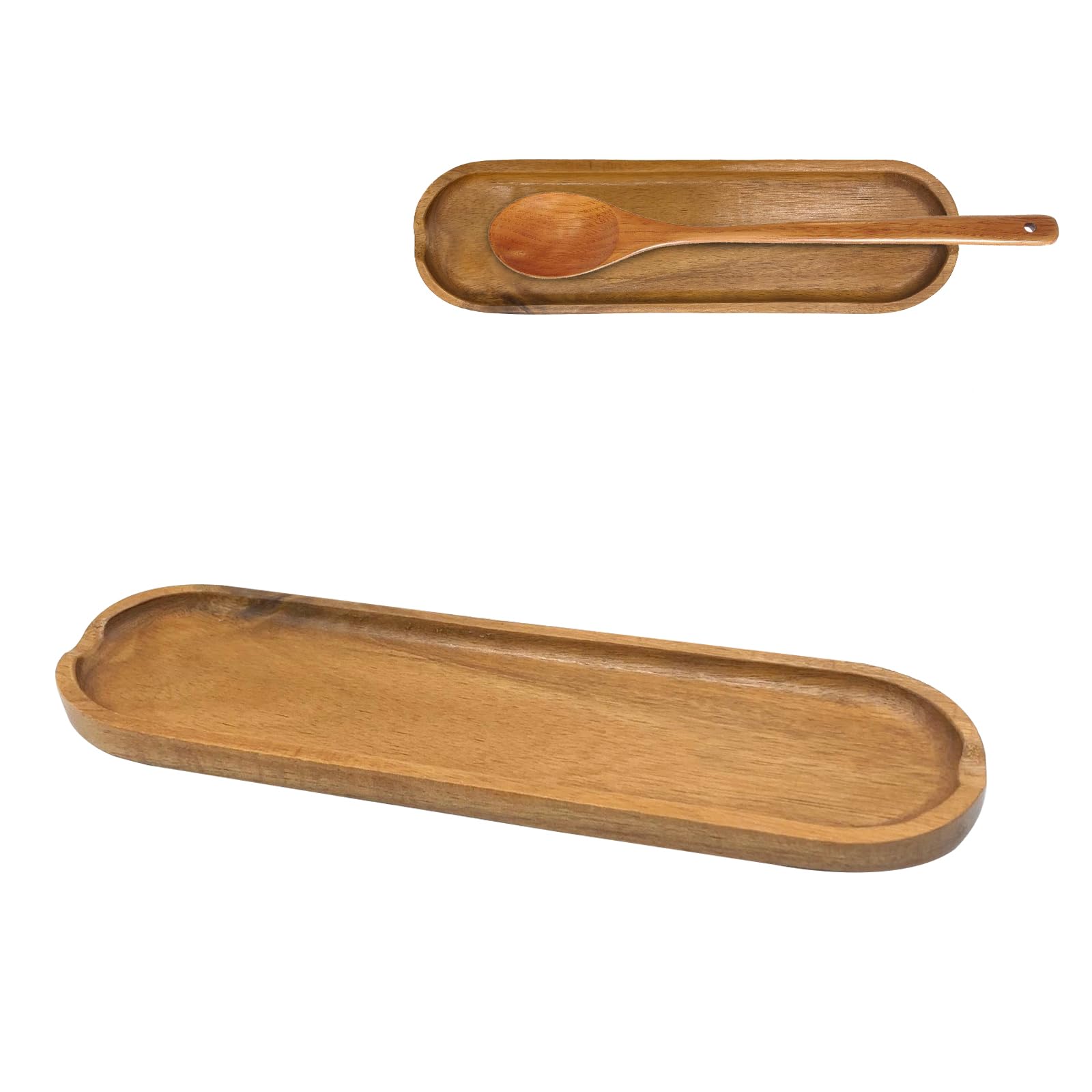 SwirlColor Spoon Rest Kitchen, Long Smooth Wooden Spoon Holder for ...