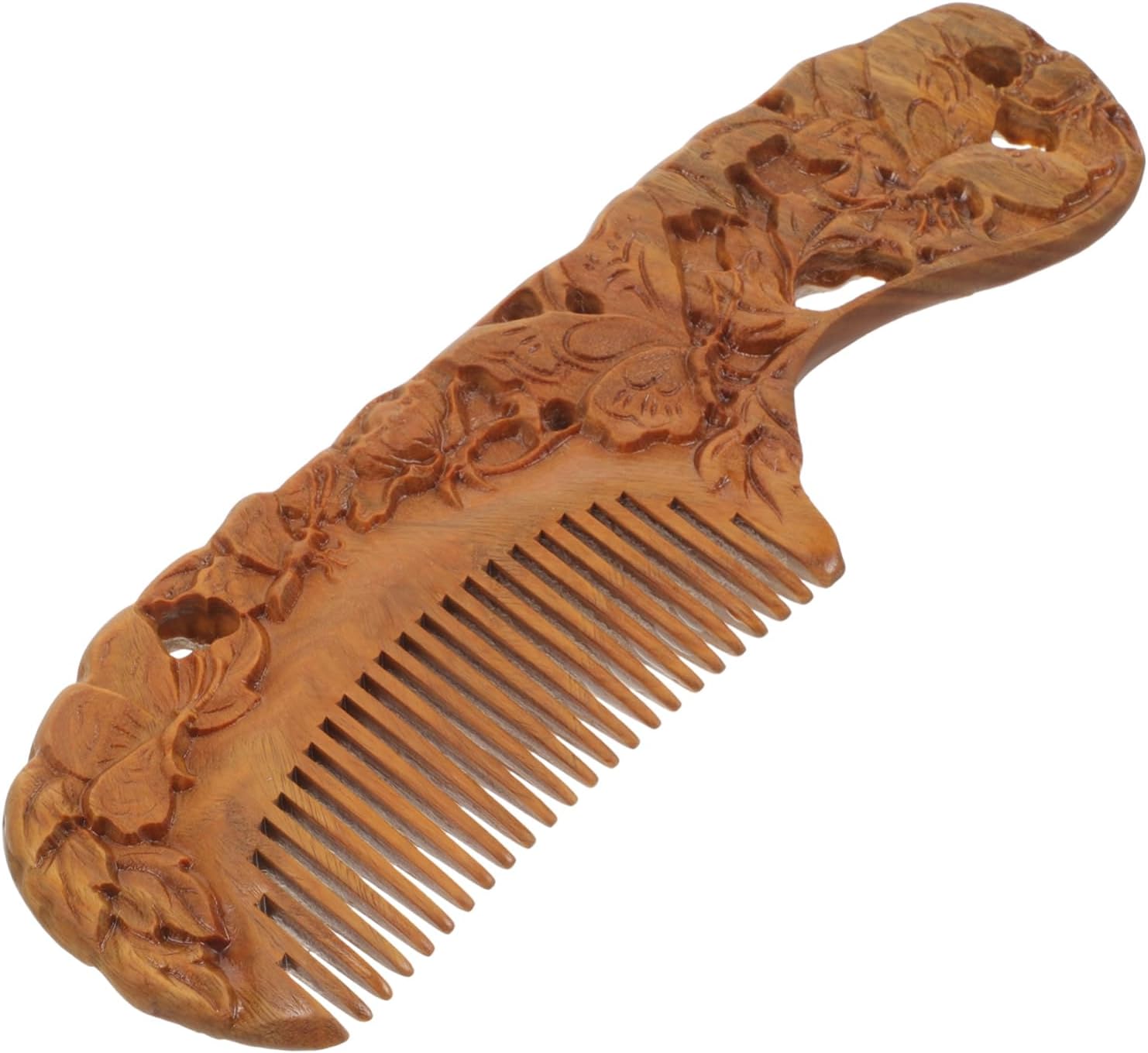 Amazon.com : Wooden Scent Comb with Fine Tooth, Scalp Massaging ...