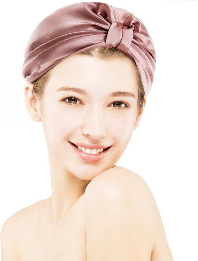 Amazon.com : Silk Bonnet for Sleeping 100% Mulberry Silk Sleep Cap ...