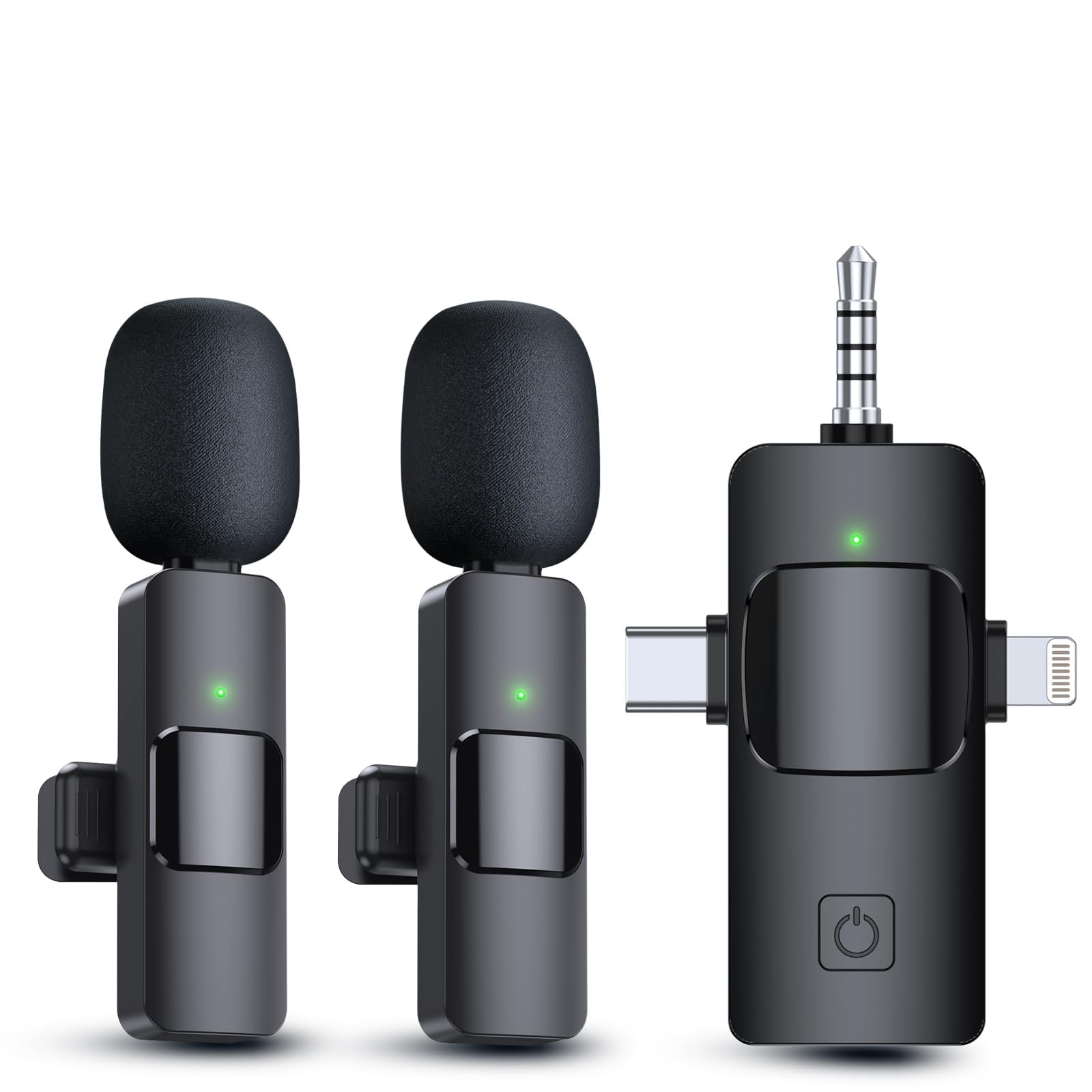 PQRQP 3 in 1 Wireless Collar Microphone for Youtubers, iPhone, iPad ...