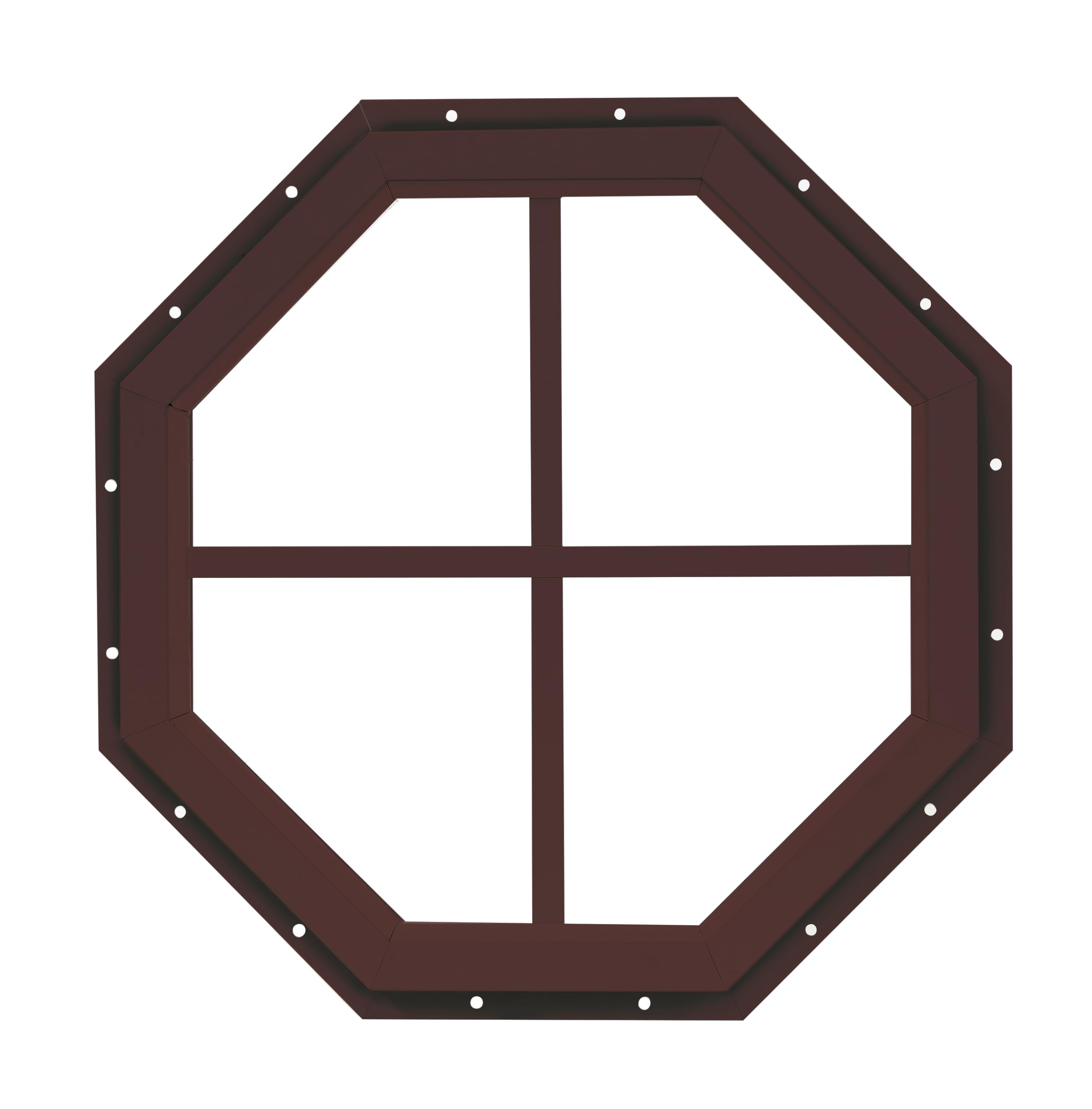 Shed Window 18" Octagon Gable J-Lap Brown for Sheds, Playhouses, and ...