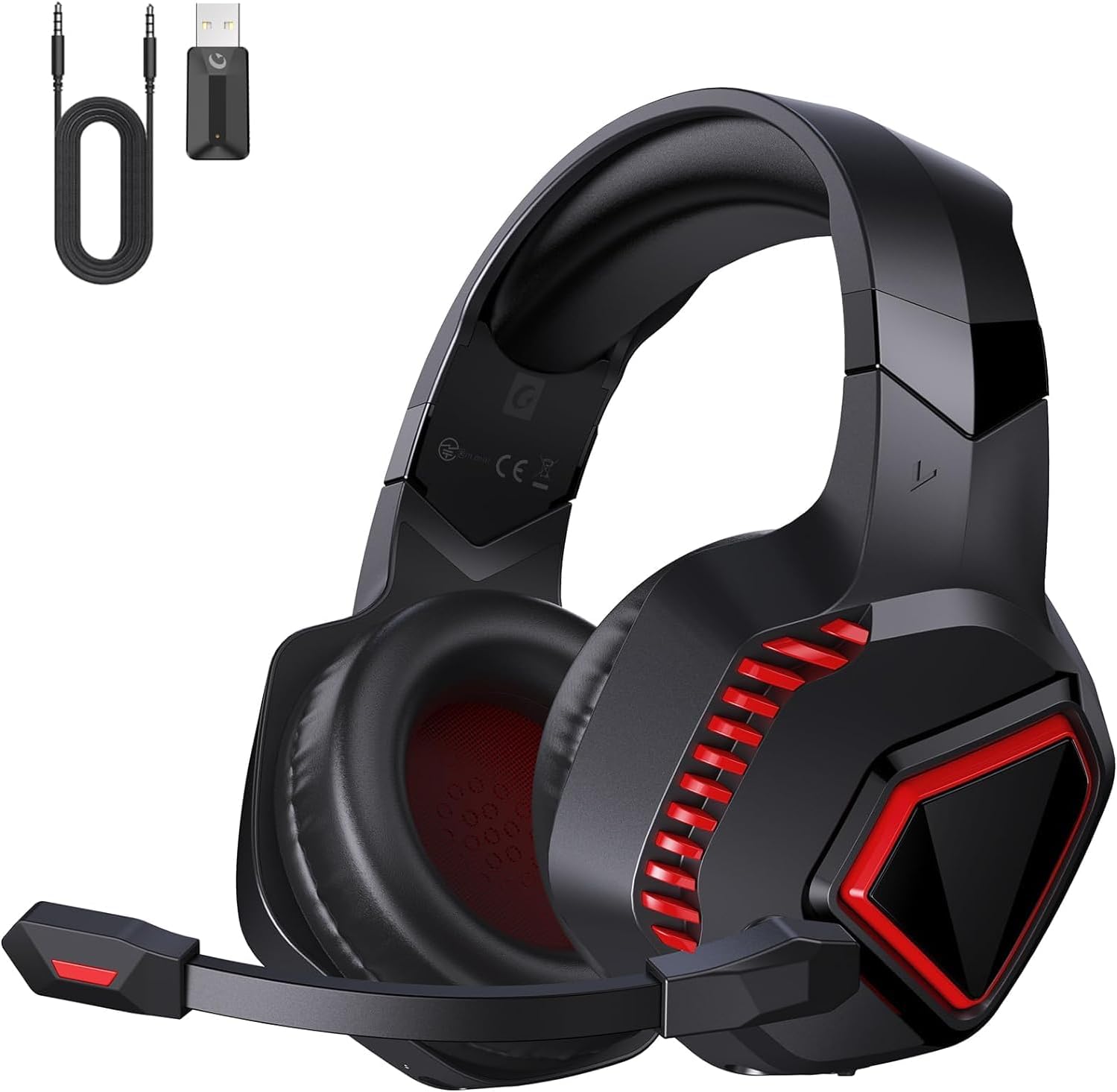 WESEARY WG4 Gaming Headset Wireless, 2,4G Wireless Gaming Headset mit ...