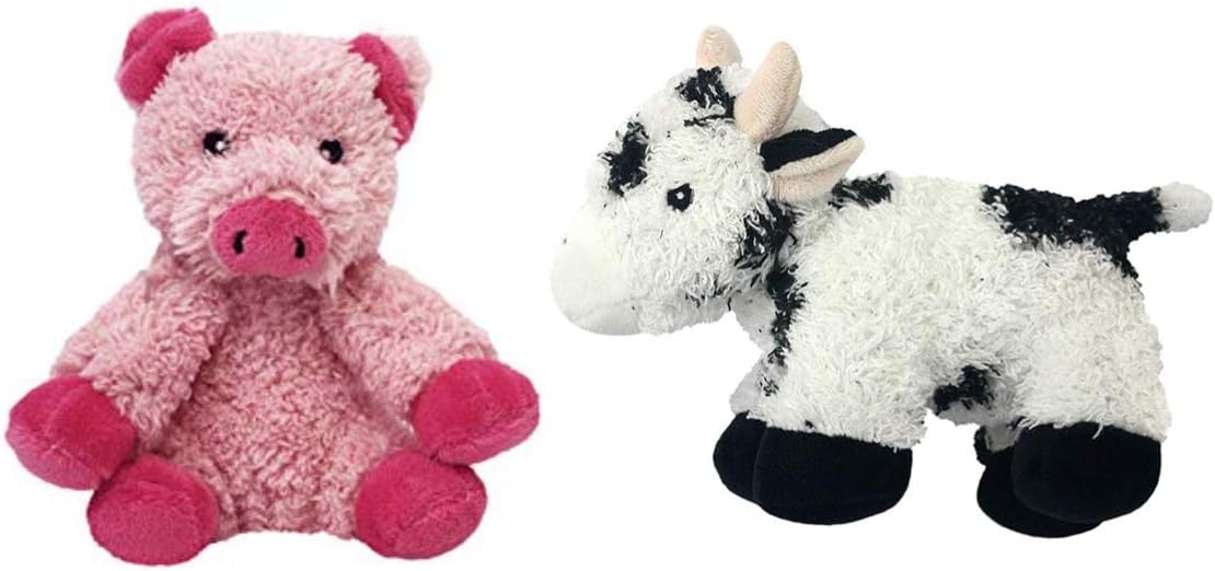 Amazon.com: Multipet Look Who's Talking Cow & Pig Dog Toy Set of 2 ...