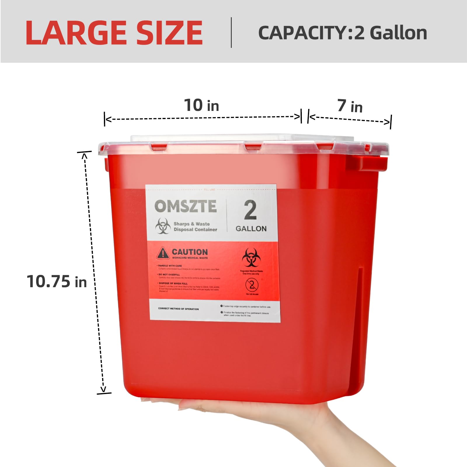 Snapklik.com : Omszte 2 Gallon Large Sharps Container For Sharp Needles ...