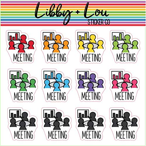 Amazon.com: Meeting Planner Stickers | Libby and Lou Sticker Co : Arts ...
