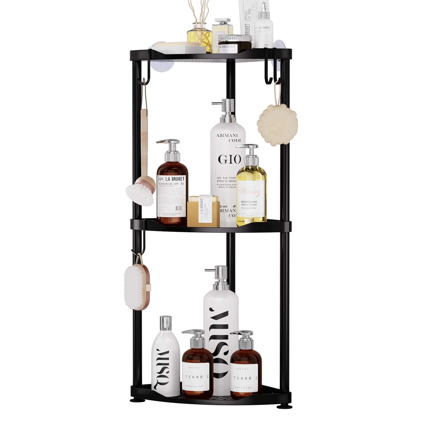 Amazon.com: SWTYMIKI Corner Shower Caddy Standing - 3 Tier Stainless ...