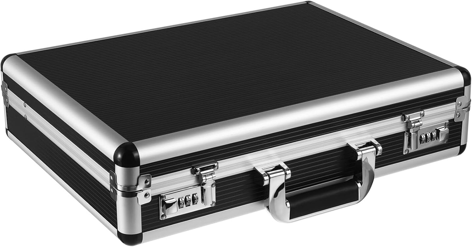 Amazon.com: ERINGOGO Aluminum Briefcase - 17in Attache Laptop Case ...
