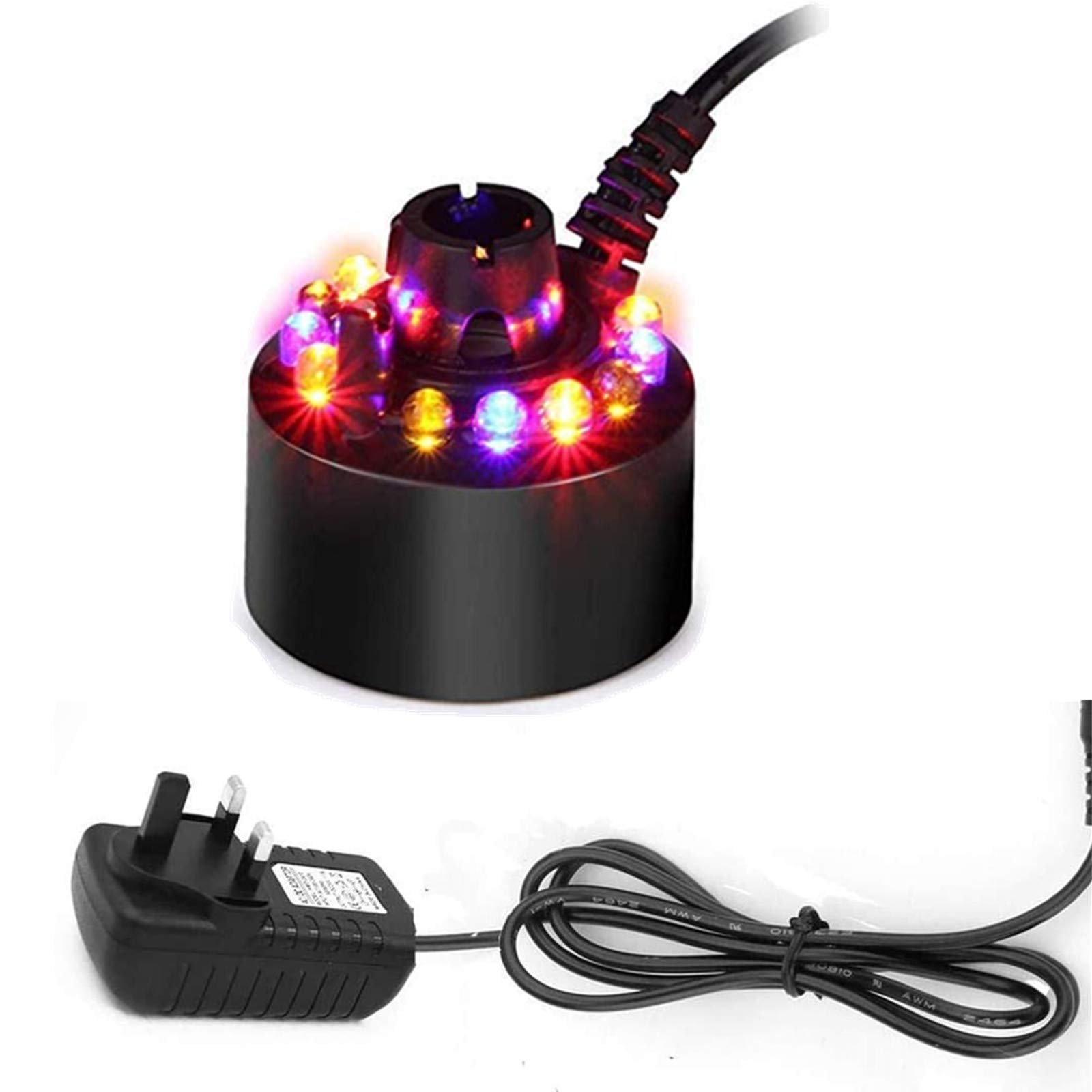 Gutecomuik Mini Mist Maker, 12 LED Light Fountain Mister Foggers for ...