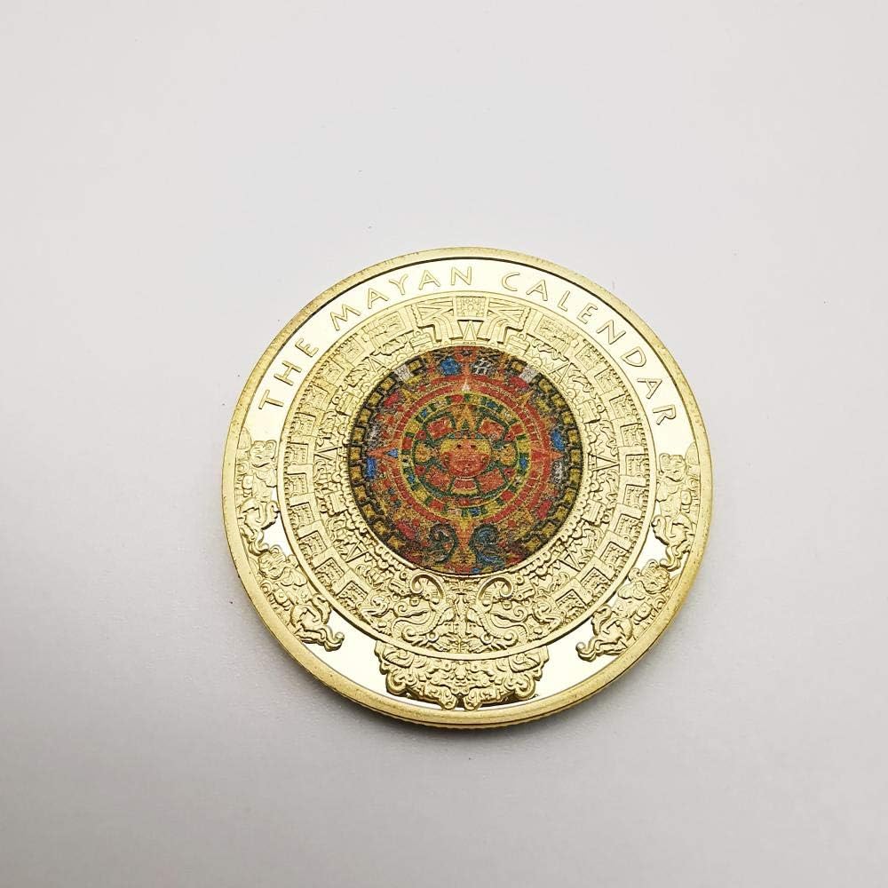 Amazon.com: Mexico Mayan Calendar Colorful Gold Coin Mexican Maya Aztec ...
