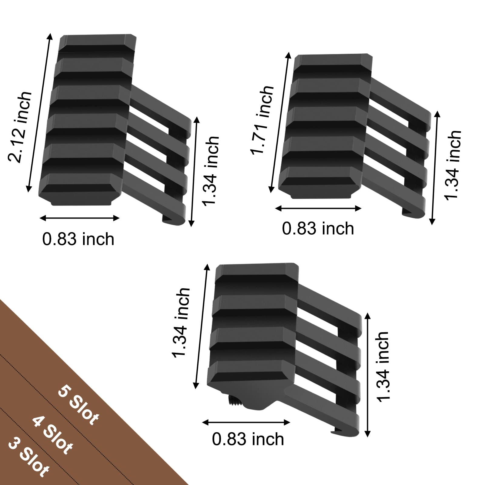 Buy Bontok Picatinny Offset Rail Mounts, 45 Degree Picatinny Weaver ...